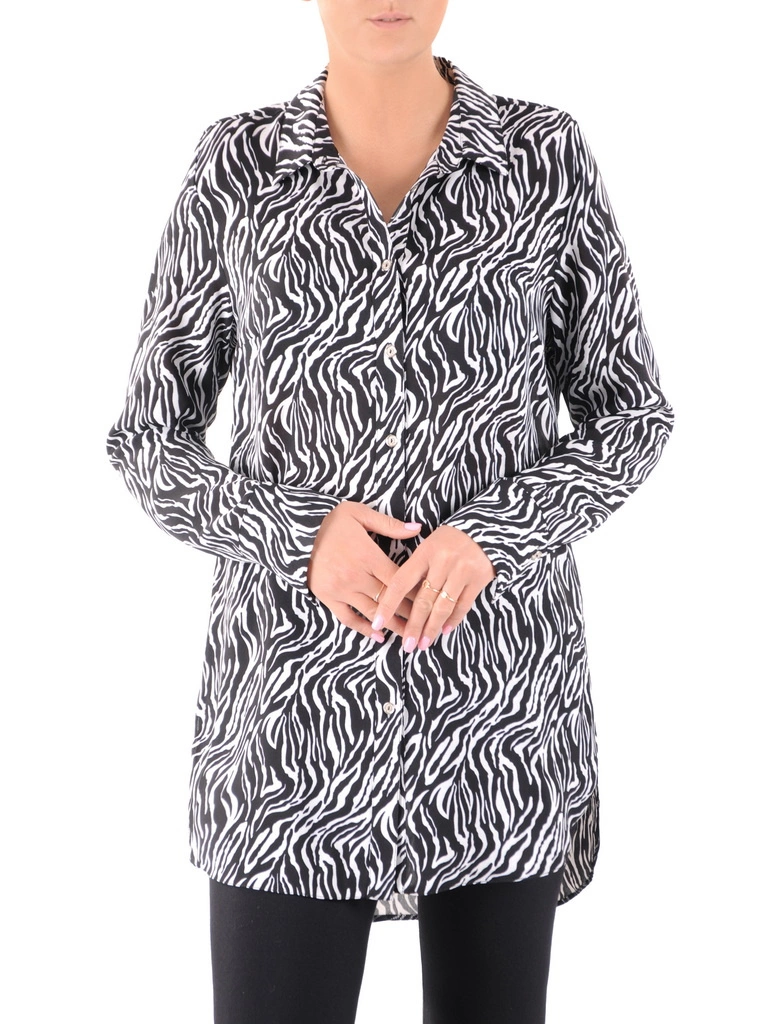 Długa, asymetryczna koszula damska 38603 | Sklep online ModBiS.pl